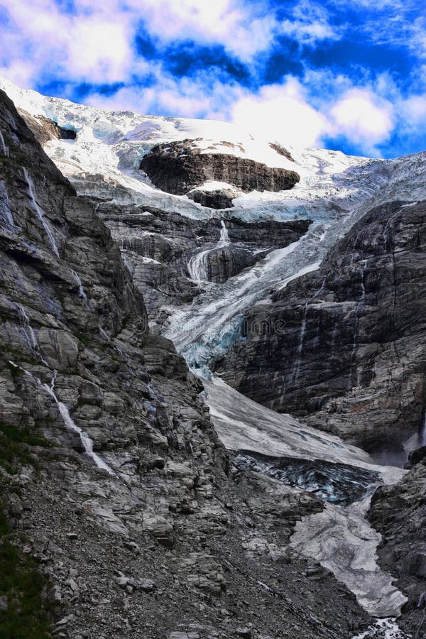 Norwegian glacier stock image. Image of moving, mountain - 72460063
