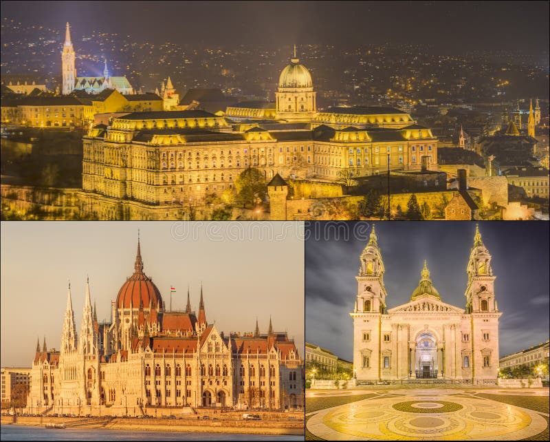 The Beauty Panorama of Attractions Budapest. Stock Image - Image of ...