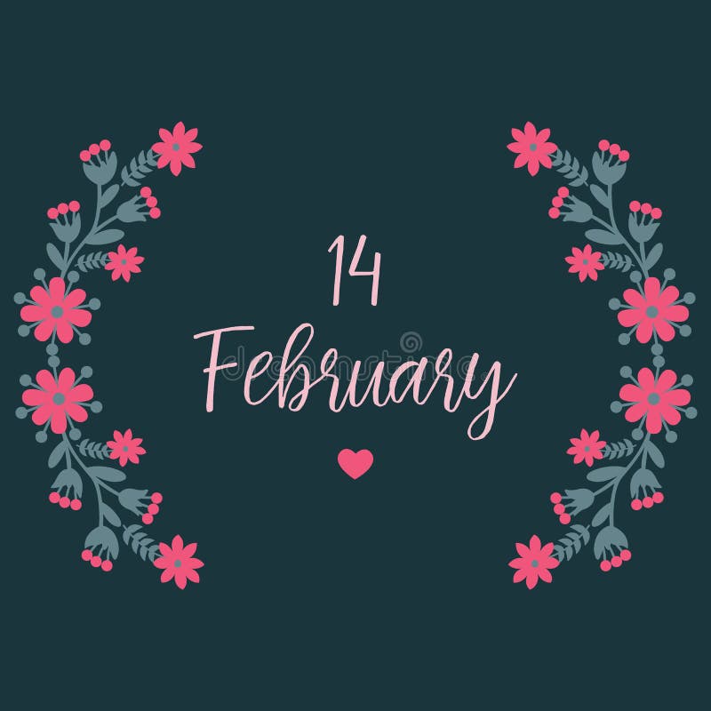 The Beauty Pattern of Leaf and Pink Wreath Frame, for Unique 14 ...