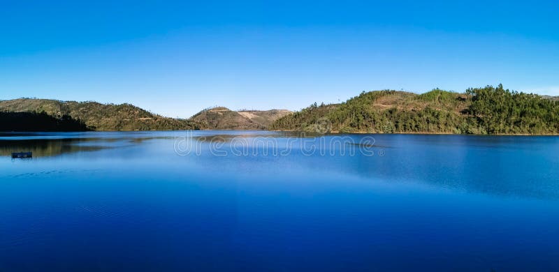 The Beauty and Peace of a River with Very Blue Water Stock Photo ...