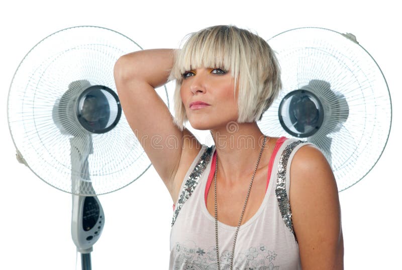 Beauty portrait stock image. Image of female, blowing - 21356429