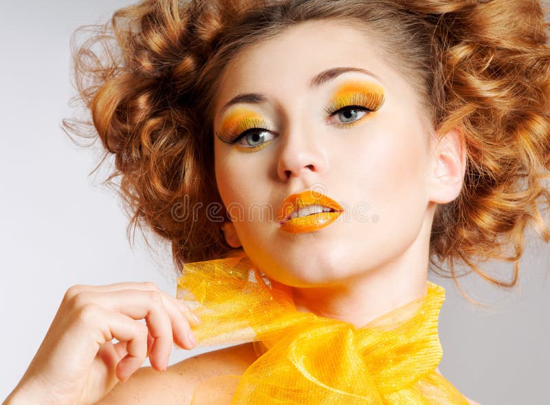 Beauty portrait stock photo. Image of long, hair, cosmetics - 25395916