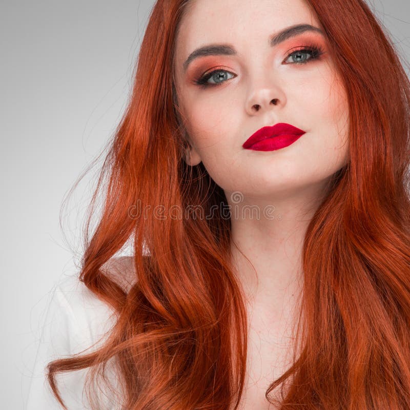 Gorgeous Redhead Model Girl Stock Image Image Of Girl Skincare
