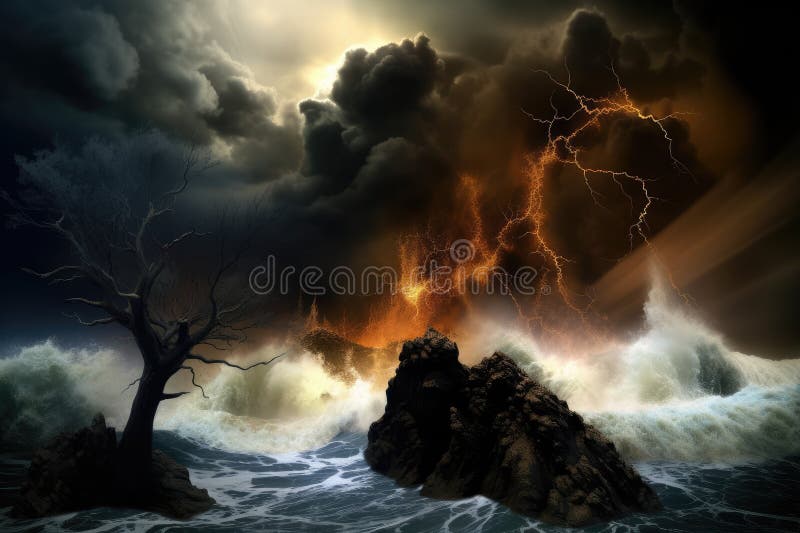 Beauty and Raw Power of Natural Elements Fighting for Dominance ...