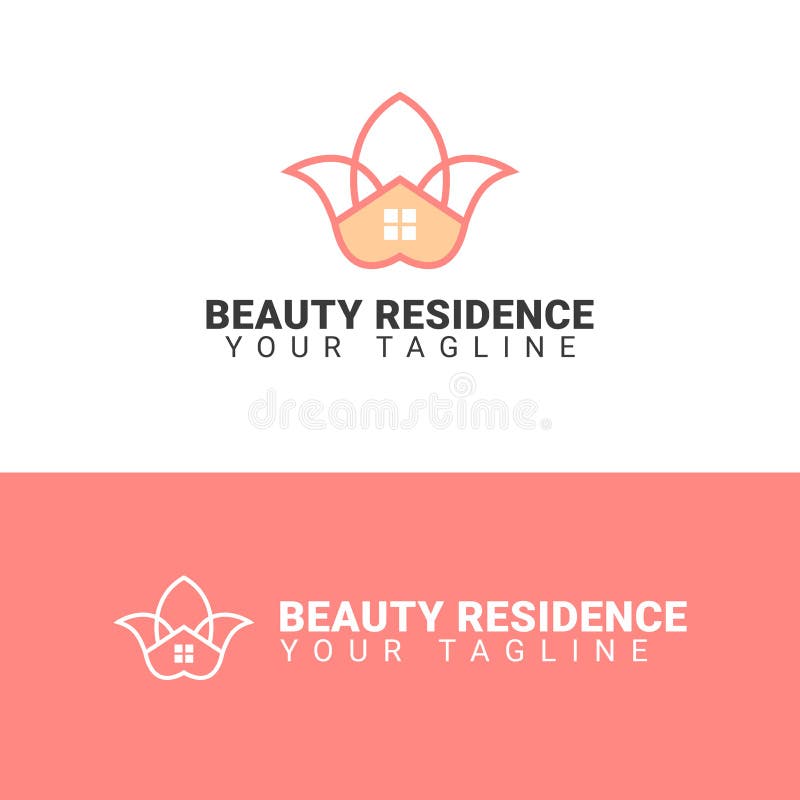 Beauty Residence Logo Vector Illustration Stock Vector - Illustration ...