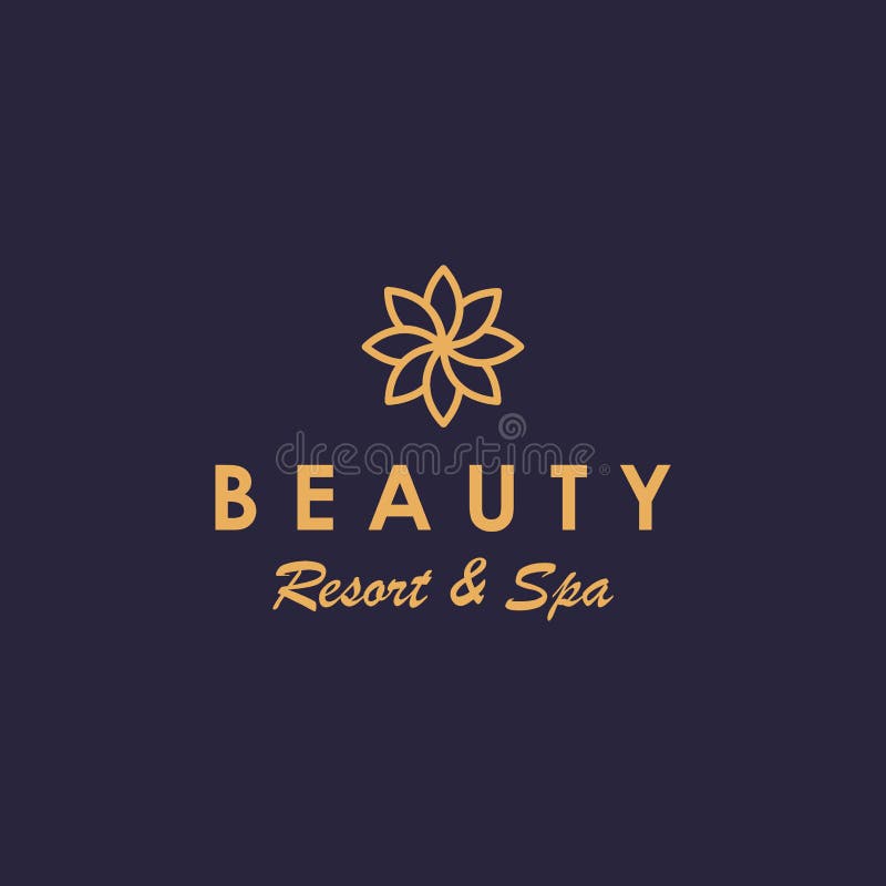 Beauty Resort and Spa Logo Design Stock Illustration - Illustration of ...