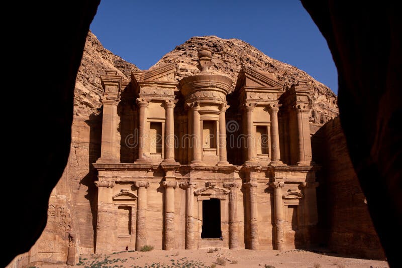 Beauty of Rocks and Ancient Architecture in Petra, Jordan. Ancient ...