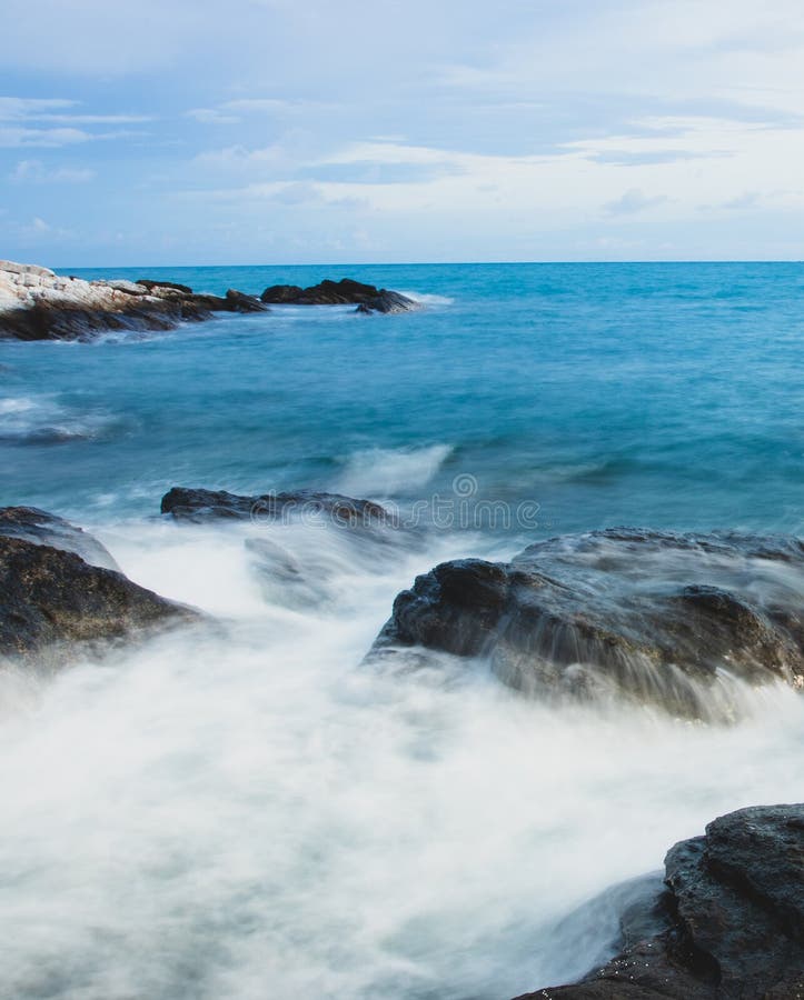 The Beauty of the Rocks by the Sea Stock Image - Image of background ...