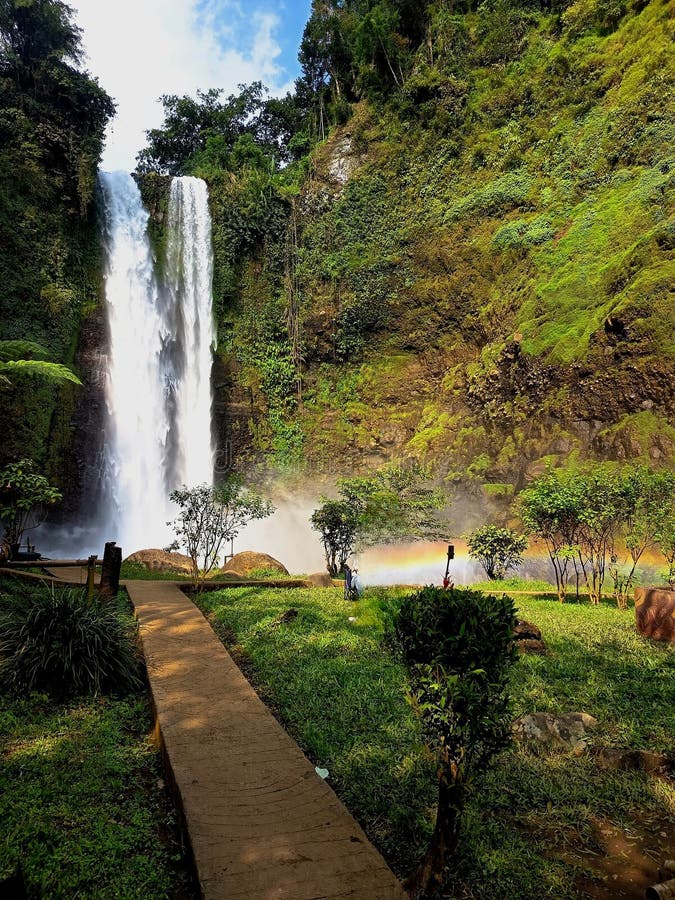 The Beauty of Sahyang Taraje Waterfall Stock Image - Image of white ...