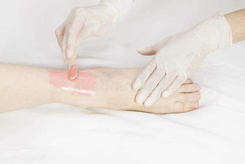 Beauty Salon Doing Depilation Stock Image - Image of hair, hygiene ...