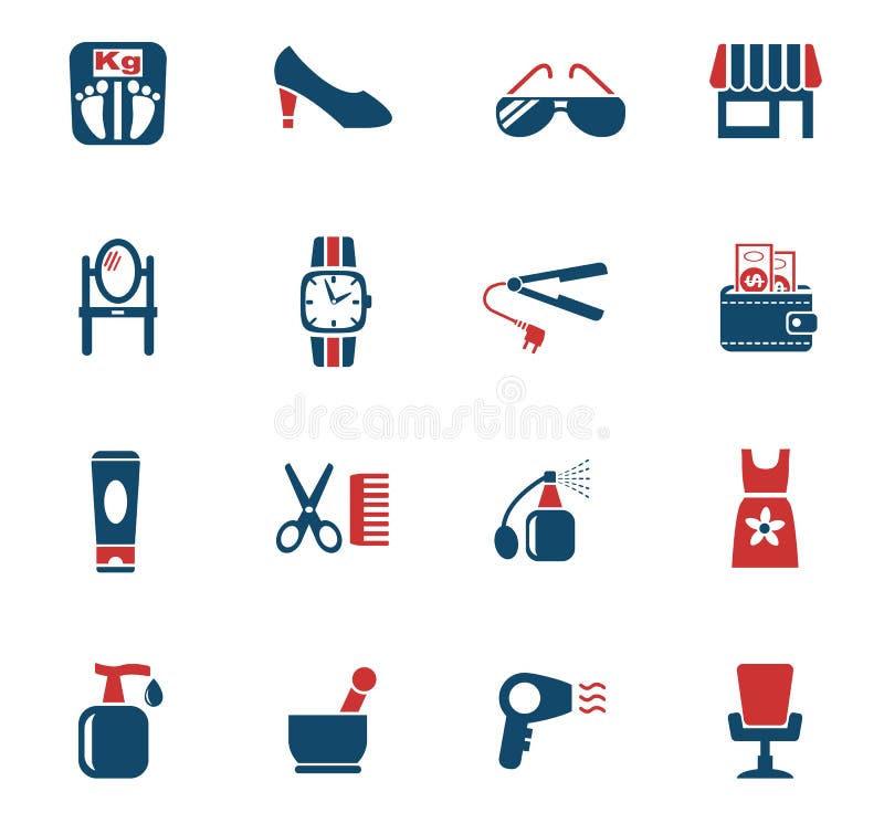 Beauty salon icon set stock vector. Illustration of accessories - 88248589