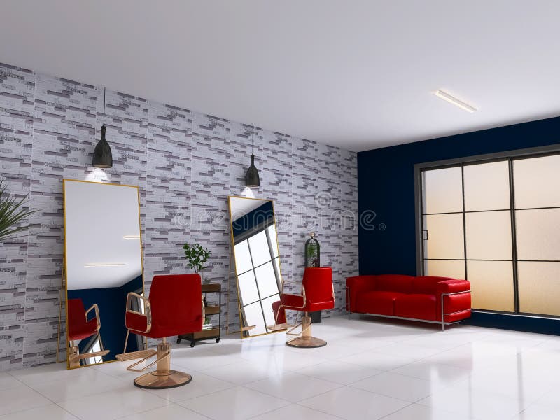 Beauty Salon Interior 3d Render, 3d Illustration Beauty Stock ...