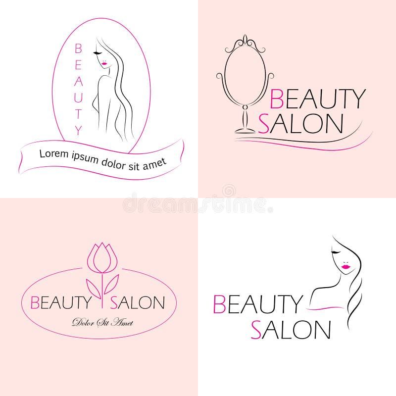 Beauty salon labels stock vector. Illustration of hairstyle - 61617653