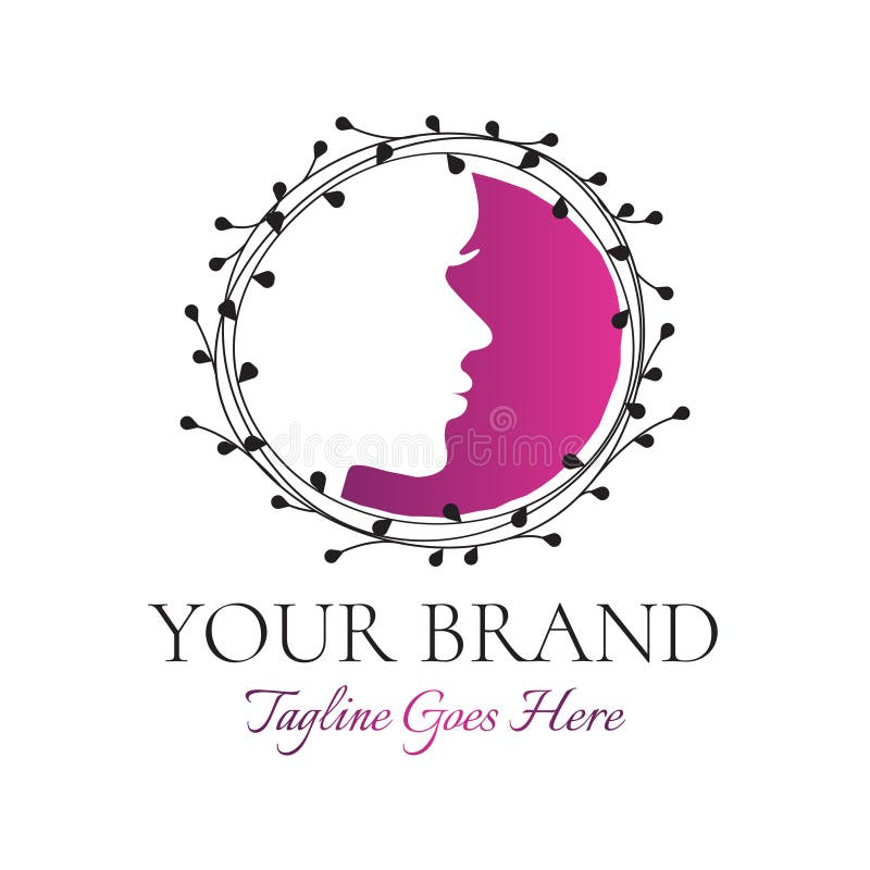Beauty Salon Pink Logo Design Stock Vector - Illustration of brand ...