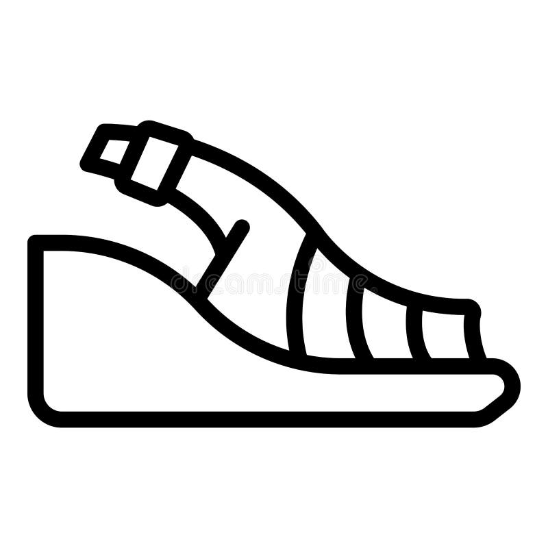 Beauty Sandals Icon, Outline Style Stock Vector - Illustration of foot ...