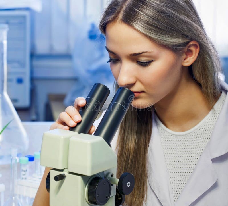 Beauty Scientist in Chemical Laboratory Stock Image - Image of looking ...
