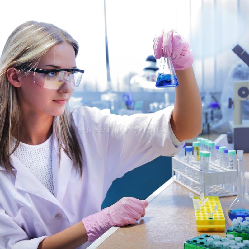 Laboratory stock image. Image of cure, female, chemical - 5176865