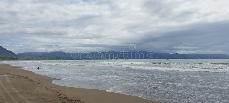 The Beauty of the Sea and the Beach with the Waves Chasing Stock Image ...
