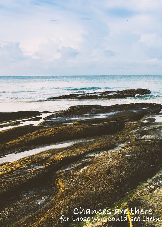 The Beauty of the Sea and Rocks at the Beach Stock Image - Image of ...