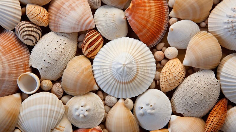 The Beauty of Seashells in Close Up, Showing the Details and Variations ...