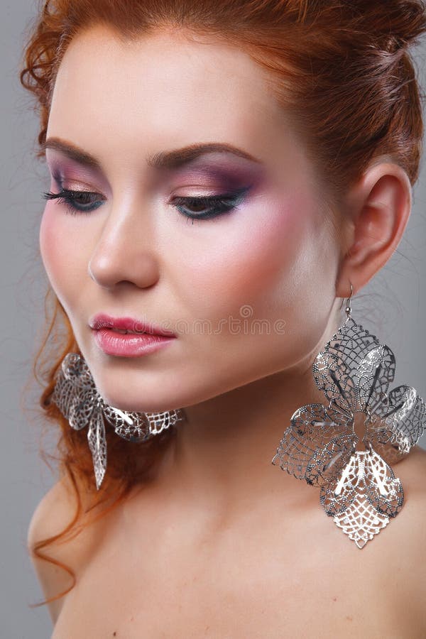 Beauty Shot of Woman with Makeup Stock Photo - Image of attractive ...