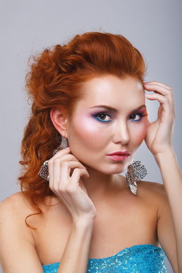 Beauty Shot of Woman with Makeup Stock Image - Image of belarus ...
