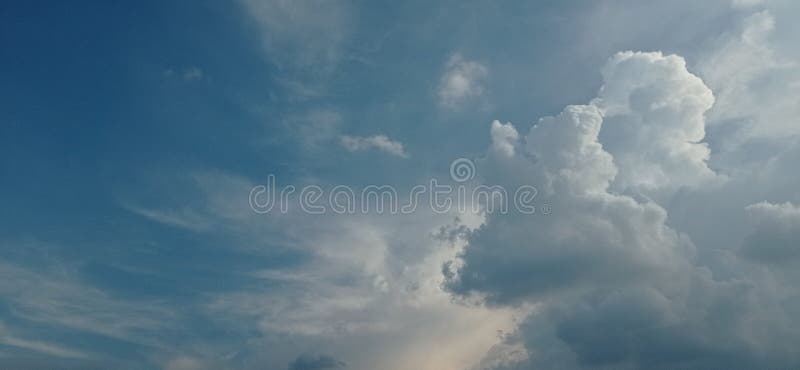 The Beauty of the Sky at Noon Stock Image - Image of reflection, cloude ...