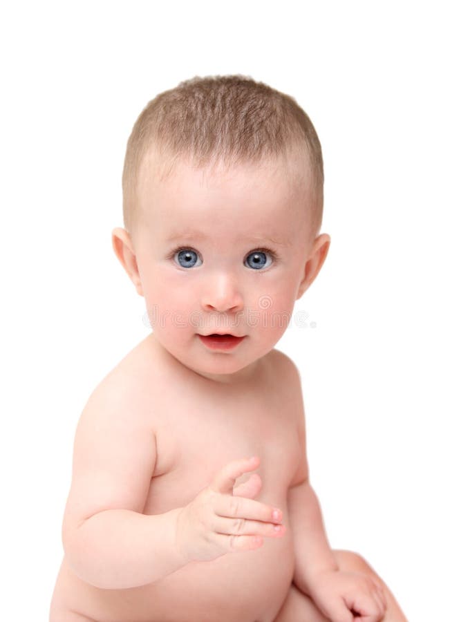 Beauty small baby portrait stock image. Image of stare - 11168089
