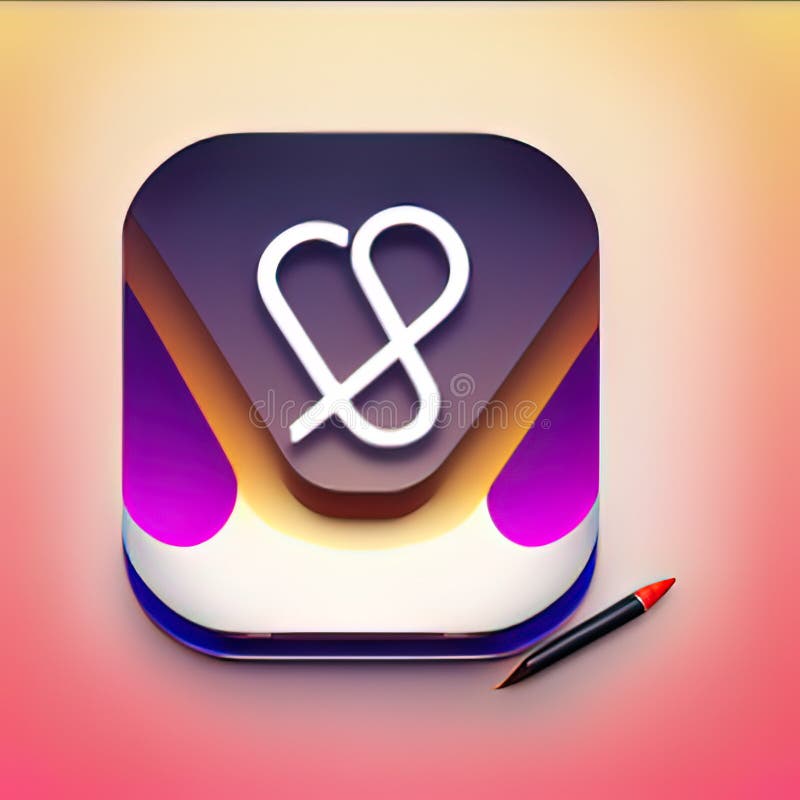 Beauty Software App Style Icon. Generative AI. Stock Illustration ...