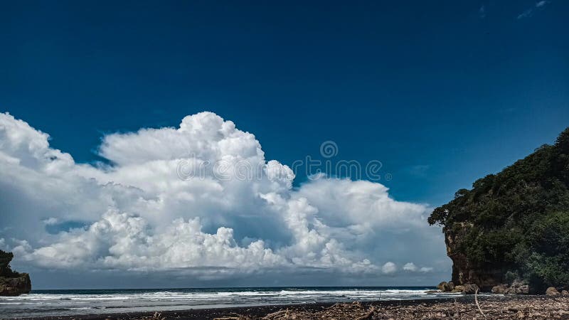 The Beauty of the Southern Coast of the Island of Java Stock Photo ...