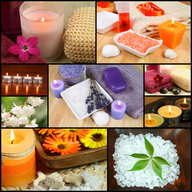 Beauty spa colage stock photo. Image of healthy, colorful - 62444120