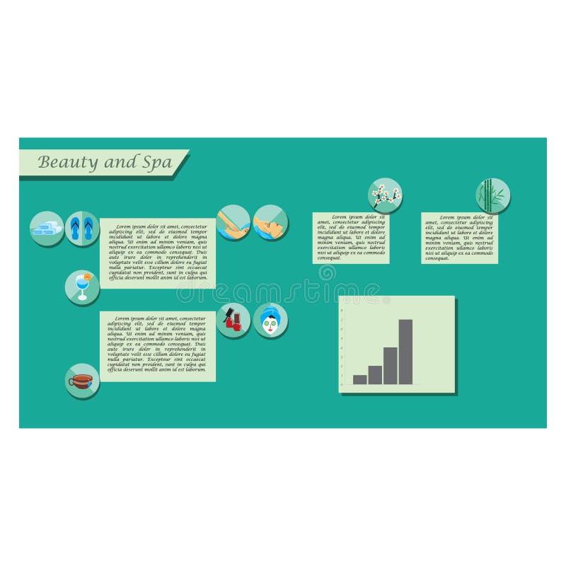 Beauty and Spa Infographic. Vector Illustration Decorative Design Stock ...
