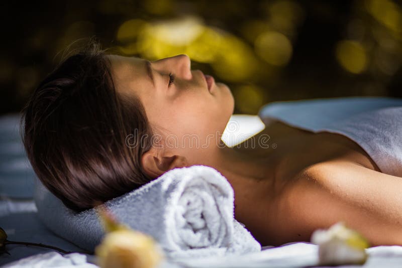 Beauty spa in nature. stock image. Image of healthy - 123708627