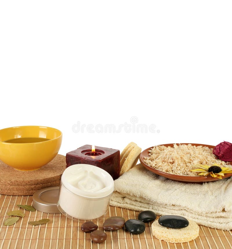 Beauty spa set stock photo. Image of ceramic, bamboo, body - 4675440