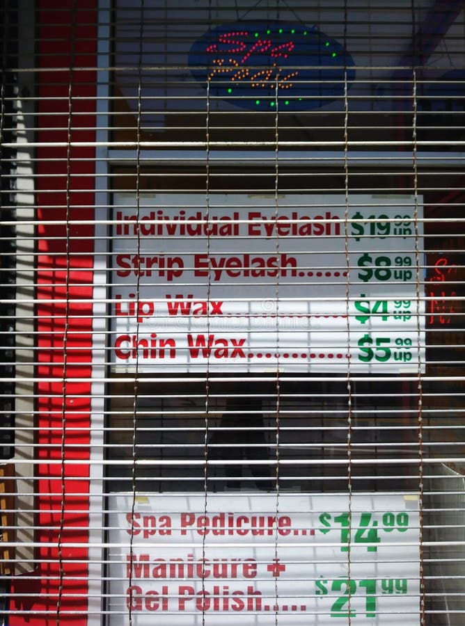 Beauty Spa Storefront Signage Fotografering för Bildbyråer - Bild av ...