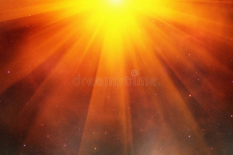 Beauty Space Stars with Sun Rays Backgrounds Stock Illustration ...