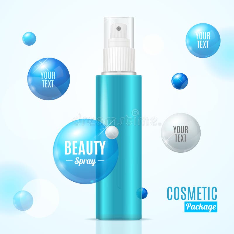 Beauty Spray Can Package Essence Bottle. Vector Stock Vector ...