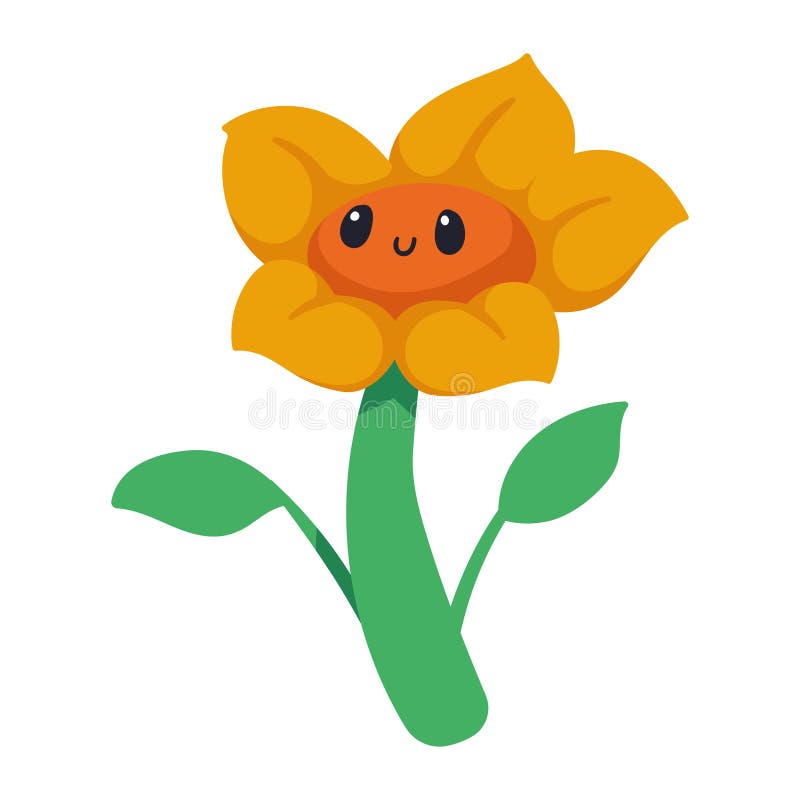 Beauty Spring Flower Character Stock Vector - Illustration of wildlife ...