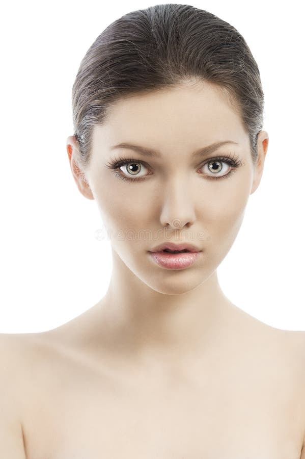Beauty Style Face Shot, she is in Front Stock Image - Image of ...