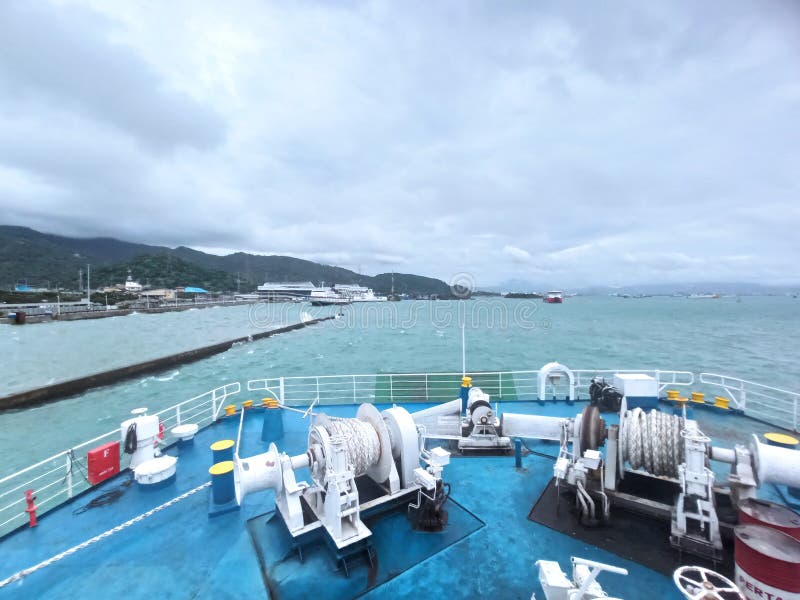 The Beauty of the Sunda Strait Sea Stock Image - Image of shoreline ...