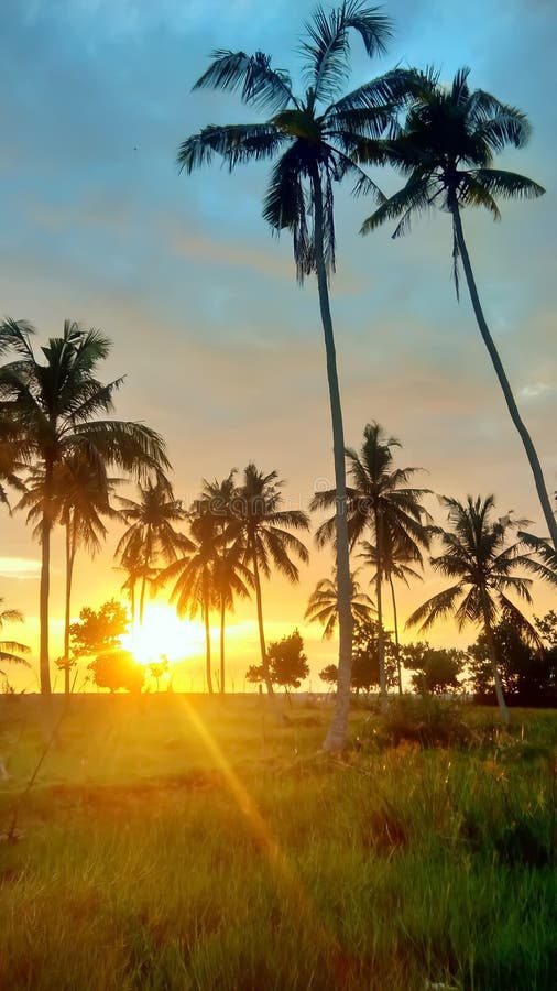 Beauty of sunset stock image. Image of beach, landscape - 150570533