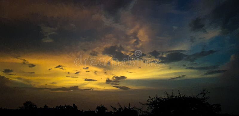 Beauty of sunset stock photo. Image of reflection, darkness - 189327438