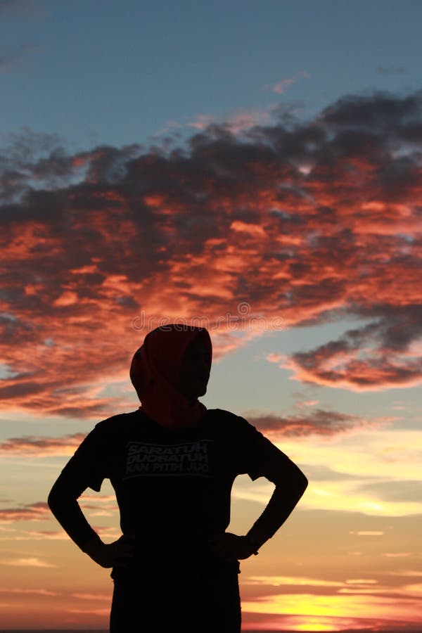 The beauty sunset stock image. Image of beauty, observing - 93047419