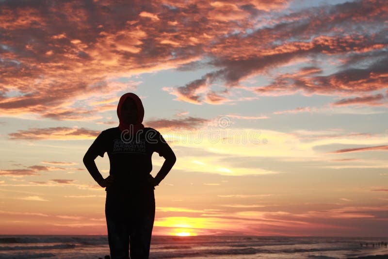 The beauty sunset stock image. Image of beauty, look - 93047571