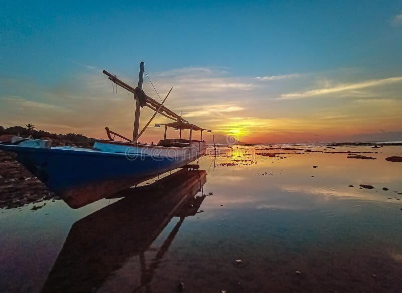 The Beauty of the Sunset on Kangean Island Stock Image - Image of ...