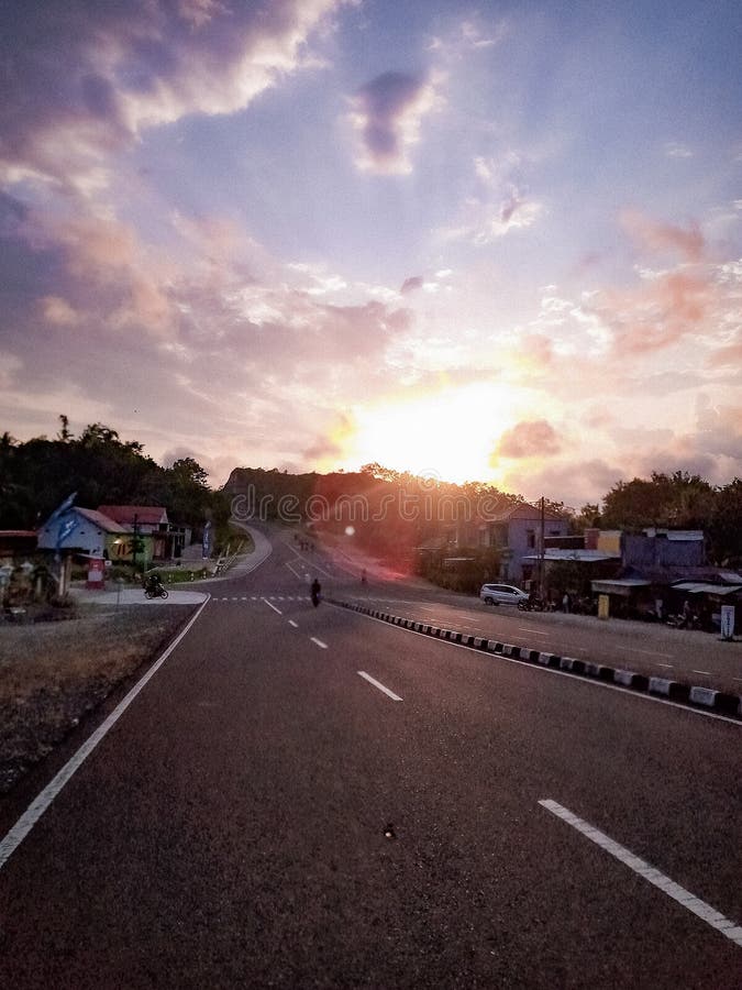 The Beauty of the Sunset on the Land of Java Stock Image - Image of ...