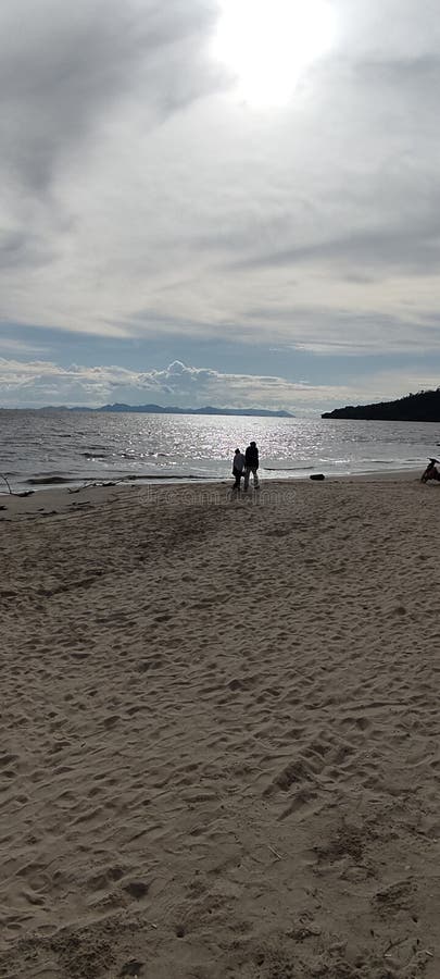 The Sunset on Pandan Beach, Sibolga Stock Image - Image of sunset ...