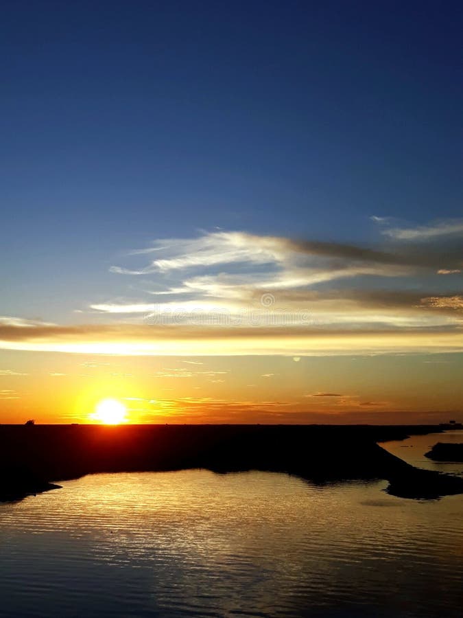 The Beauty of Sunset that You Would See in Indonesia Stock Image ...