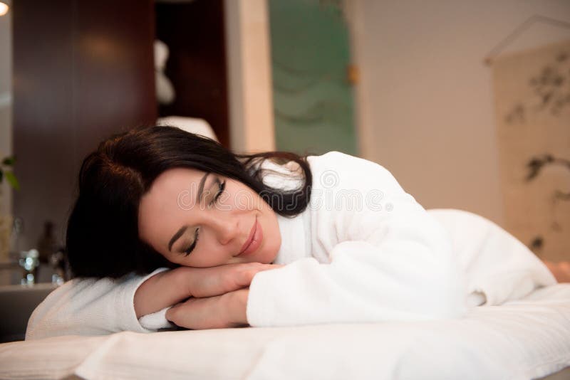 Relaxation in spa salon stock image. Image of health - 43543243