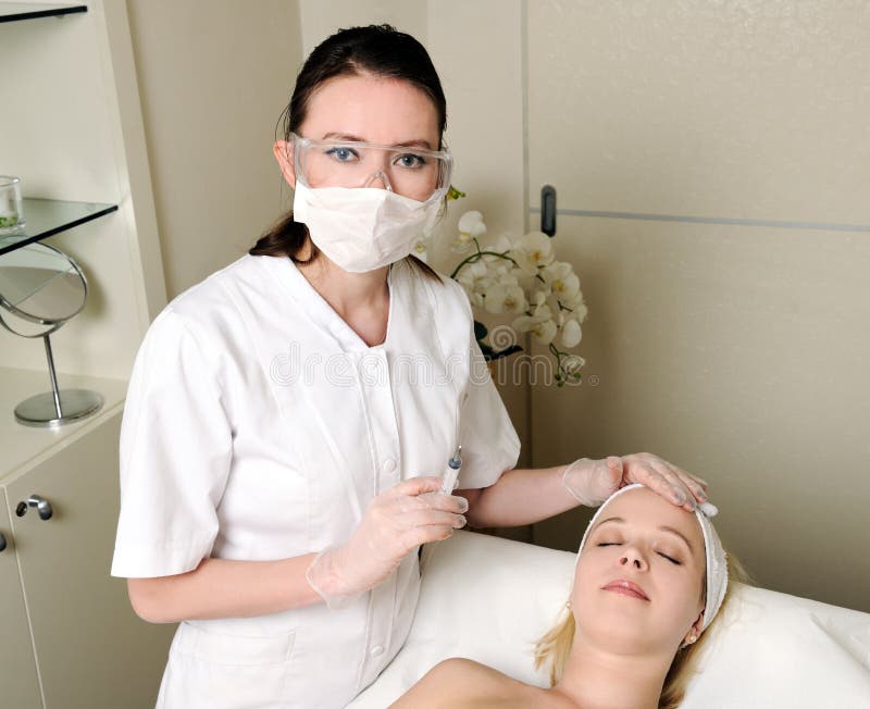Beauty treatment injection stock photo. Image of dermatology - 75239602